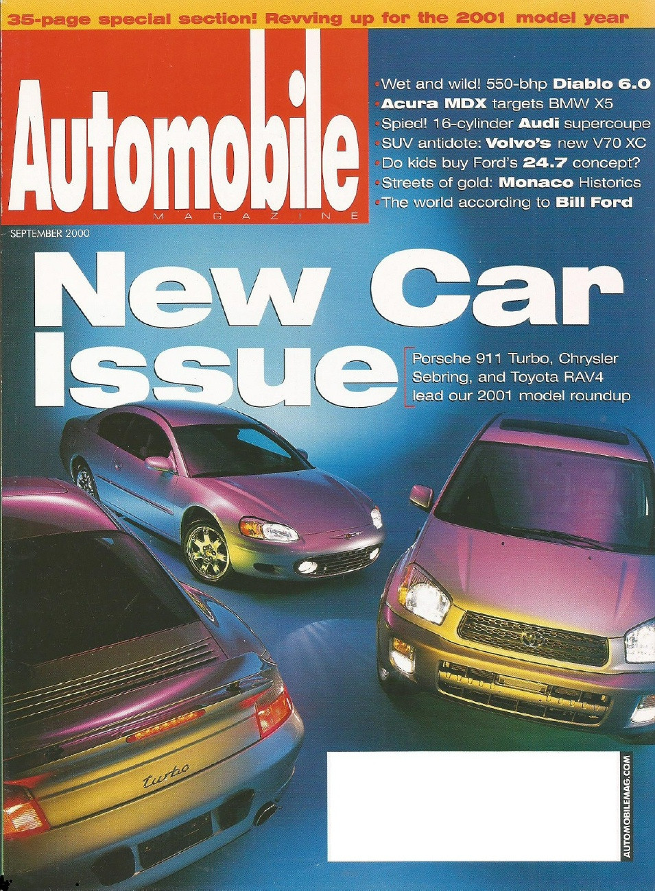 AUTOMOBILE 2000 SEPT - NEW CARS, DIABLO, MONACO G. P. - 2000-2009 - JIM ...