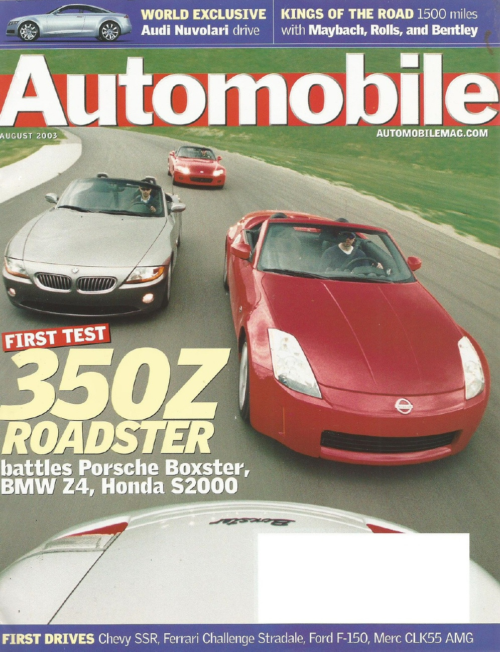 AUTOMOBILE 2003 AUG - ROADSTER SHOOTOUT, BUGATTI 57G - 2000-2009 - JIM ...