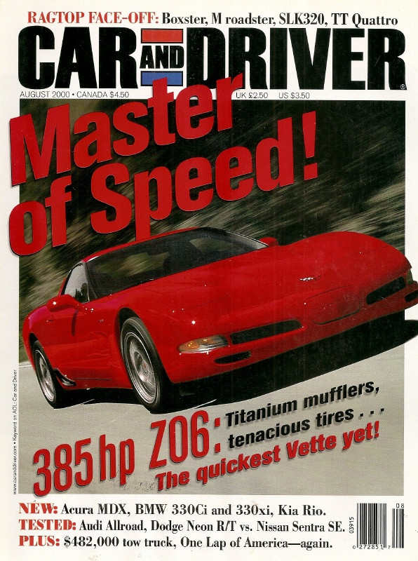 CAR & DRIVER 2000 AUG - J HUNT, Z06 VETTE, SPEEDVISION - 2000-2009 ...