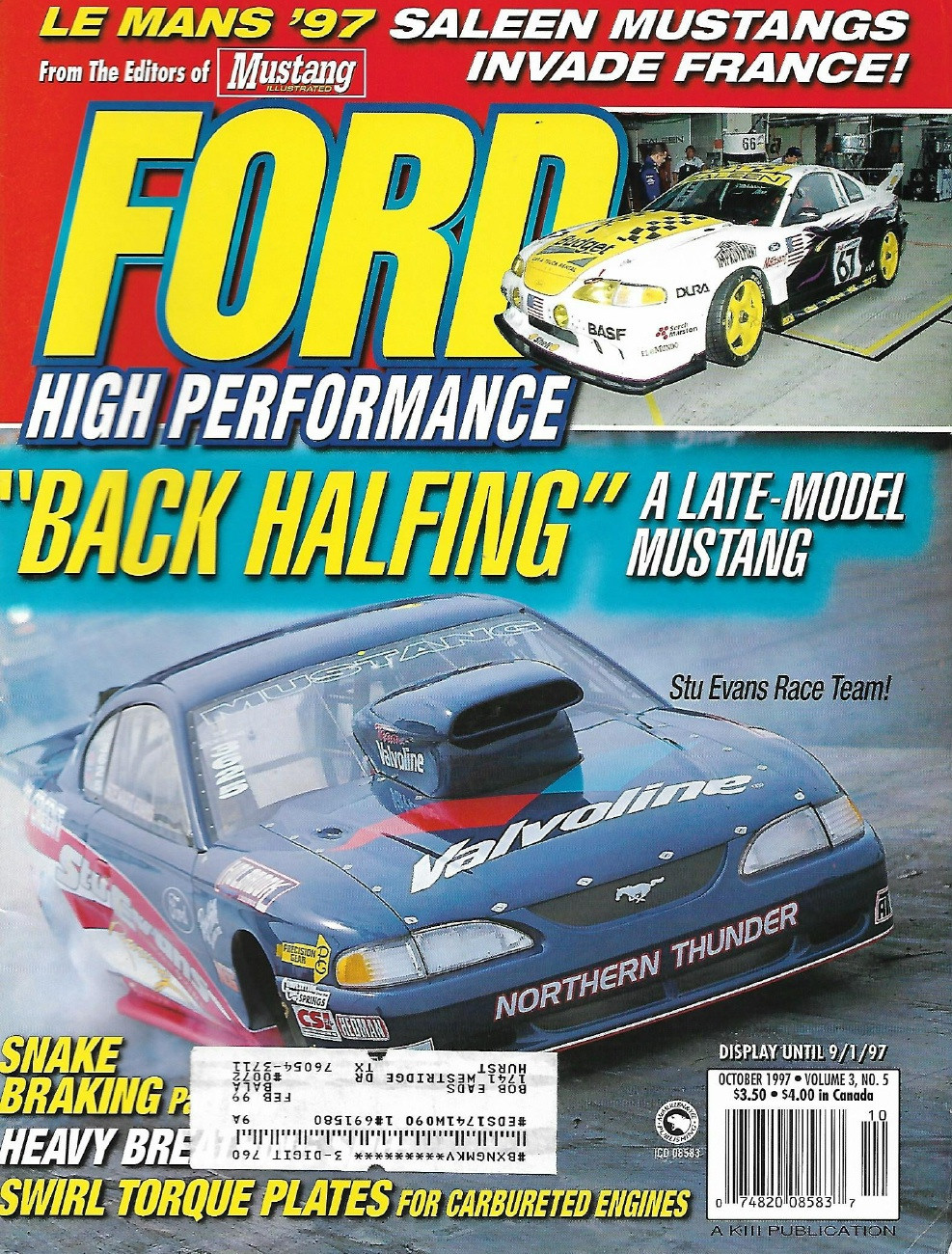 FORD HIGH PERFORMANCE 1997 OCT - SALEEN IN FRANCE, BACK HALFING, STU ...