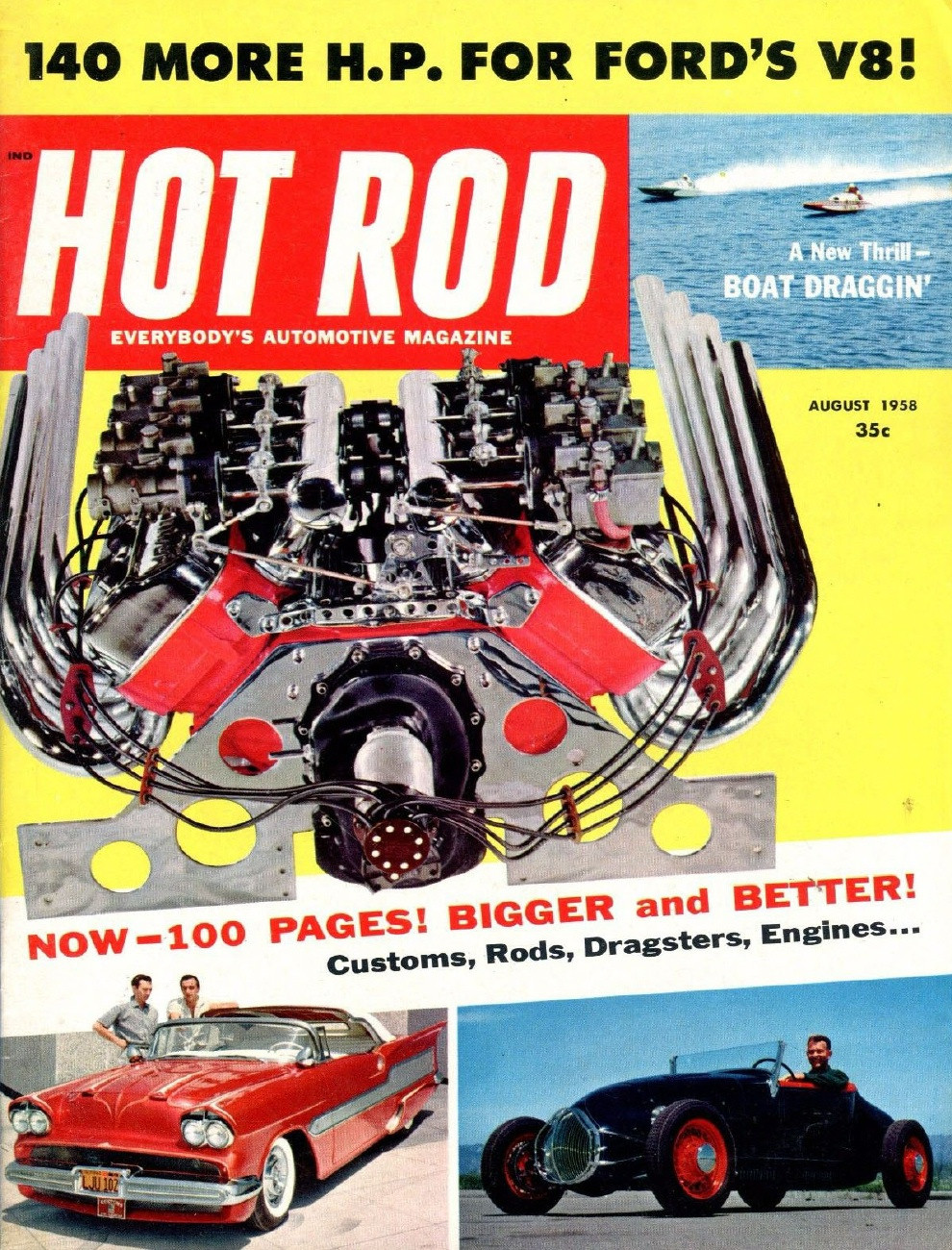 HOT ROD 1958 AUG - HOT FE BLOCK, CULBERT'S WILD RIDE - 1950-1959 - JIM ...