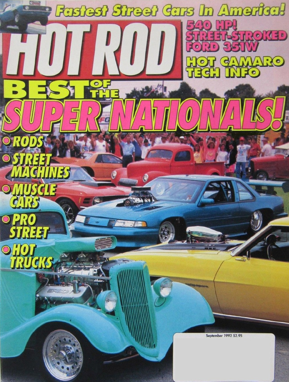 HOT ROD 1992 SEPT - FASTEST ST. CARS, 540 hp WINDSOR - 1990-1999 - JIM ...