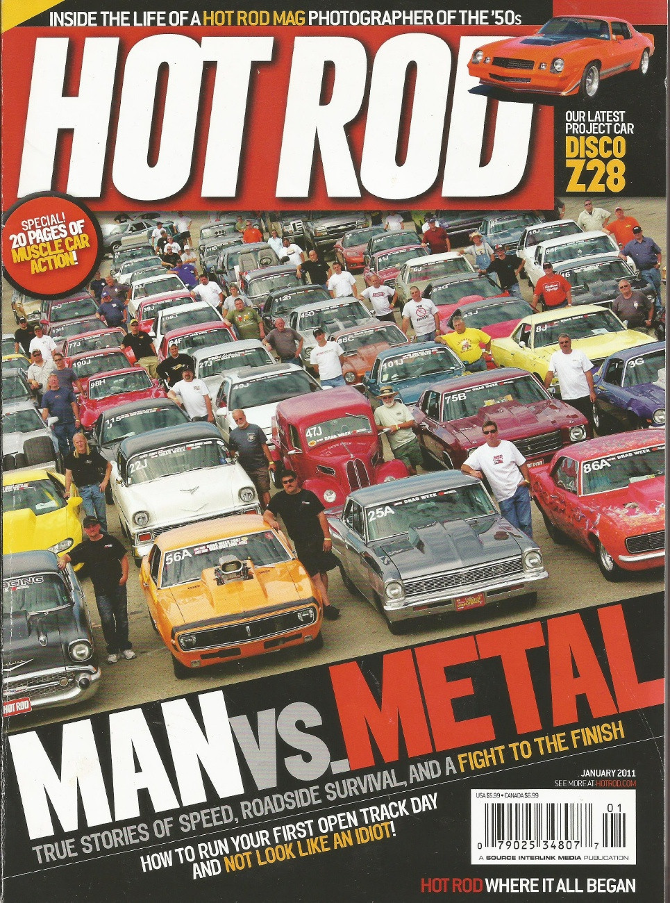 HOT ROD 2011 JAN - WILD CUSTOM VETTE, DRAG WEEK COVERAGE, PROJECT E-ROD ...