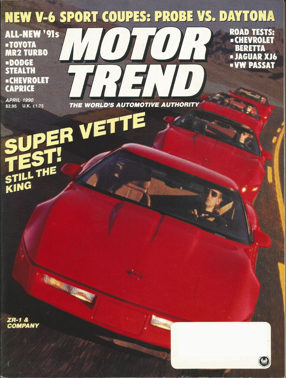 MOTOR TREND 1990 APR - CORVETTES, MR2 TURBO, STEALTH - 1990-1999 - JIM ...