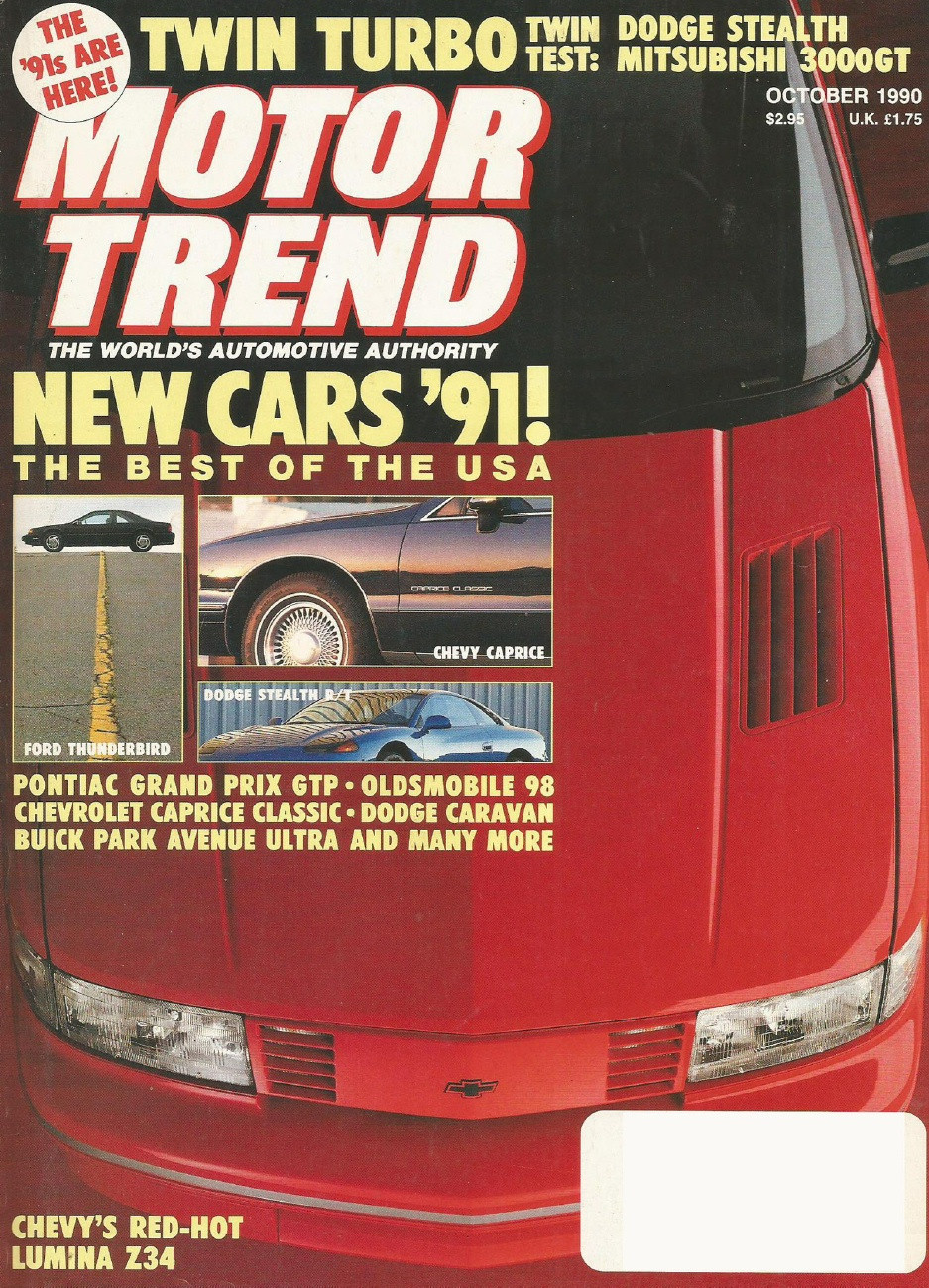 MOTOR TREND 1990 OCT - NEW CARS, VR4, 427 COBRA SC, Z34 - 1990-1999 ...