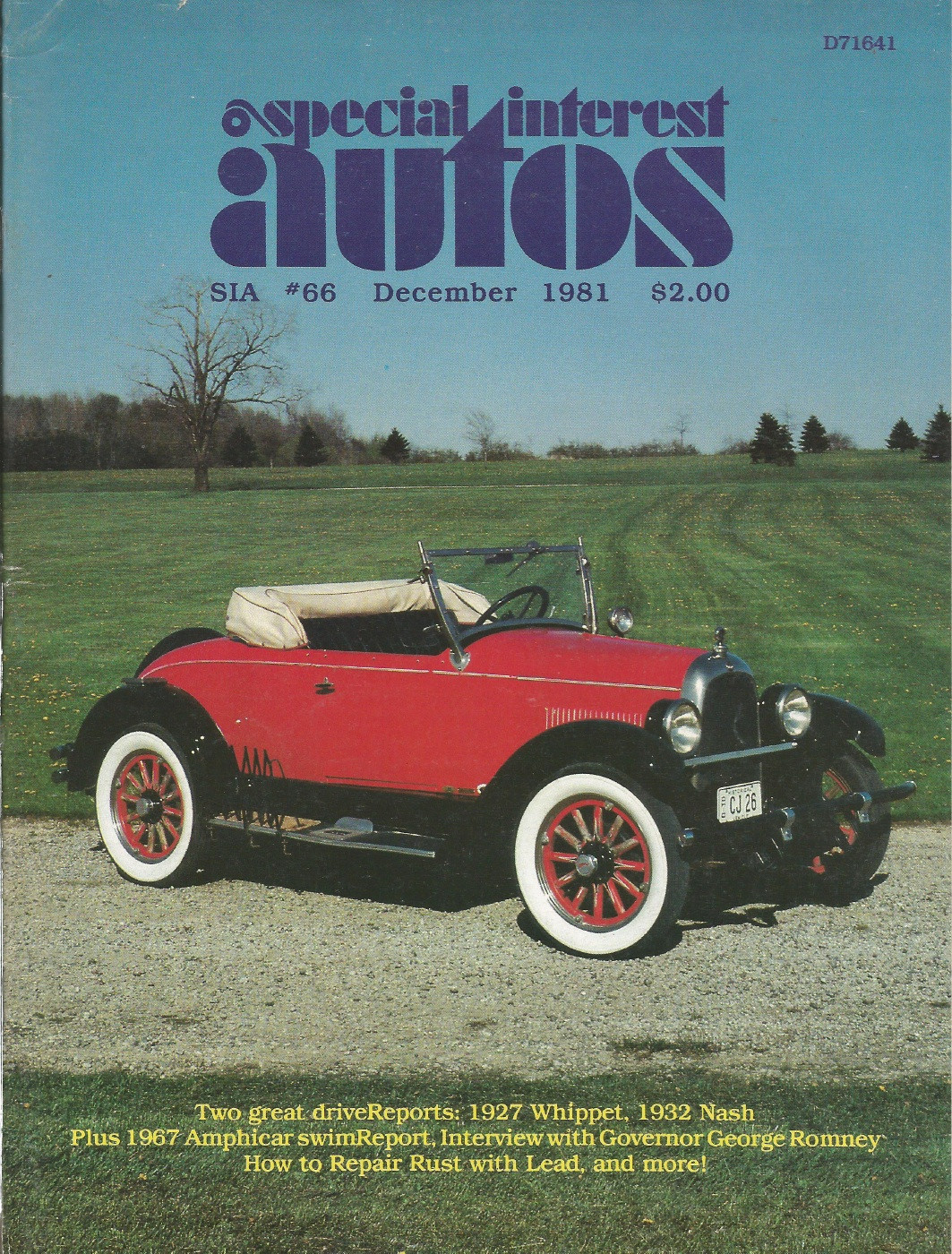 SPECIAL-INTEREST AUTOS 1981 DEC #66 - AMPHICAR, WHIPPET,Skylark ...