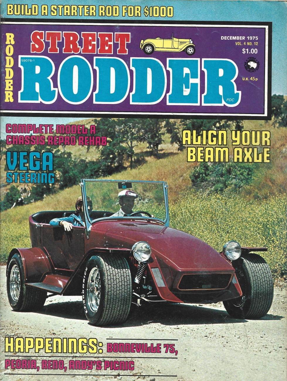 STREET RODDER 1975 DEC - ALIGN YOUR BEAM AXLE, VEGA STEERING, MODEL A ...