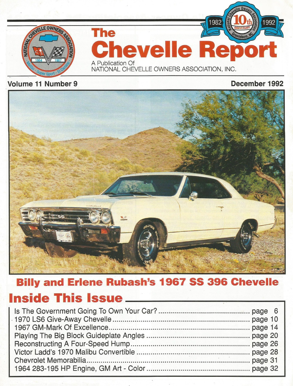 THE CHEVELLE REPORT 1992 DEC - '70 SS LS6, '70 MALIBU DROPTOP, 4-Sp ...