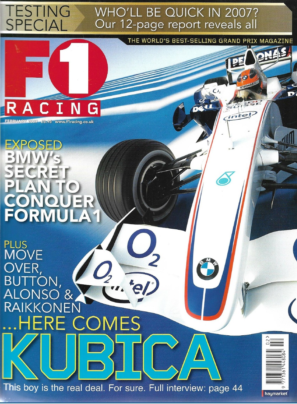 F1 RACING 2007 FEB - KUBICA,BMW/F1,RENAULT TEAM, MASSA, JORDAN 191 ...