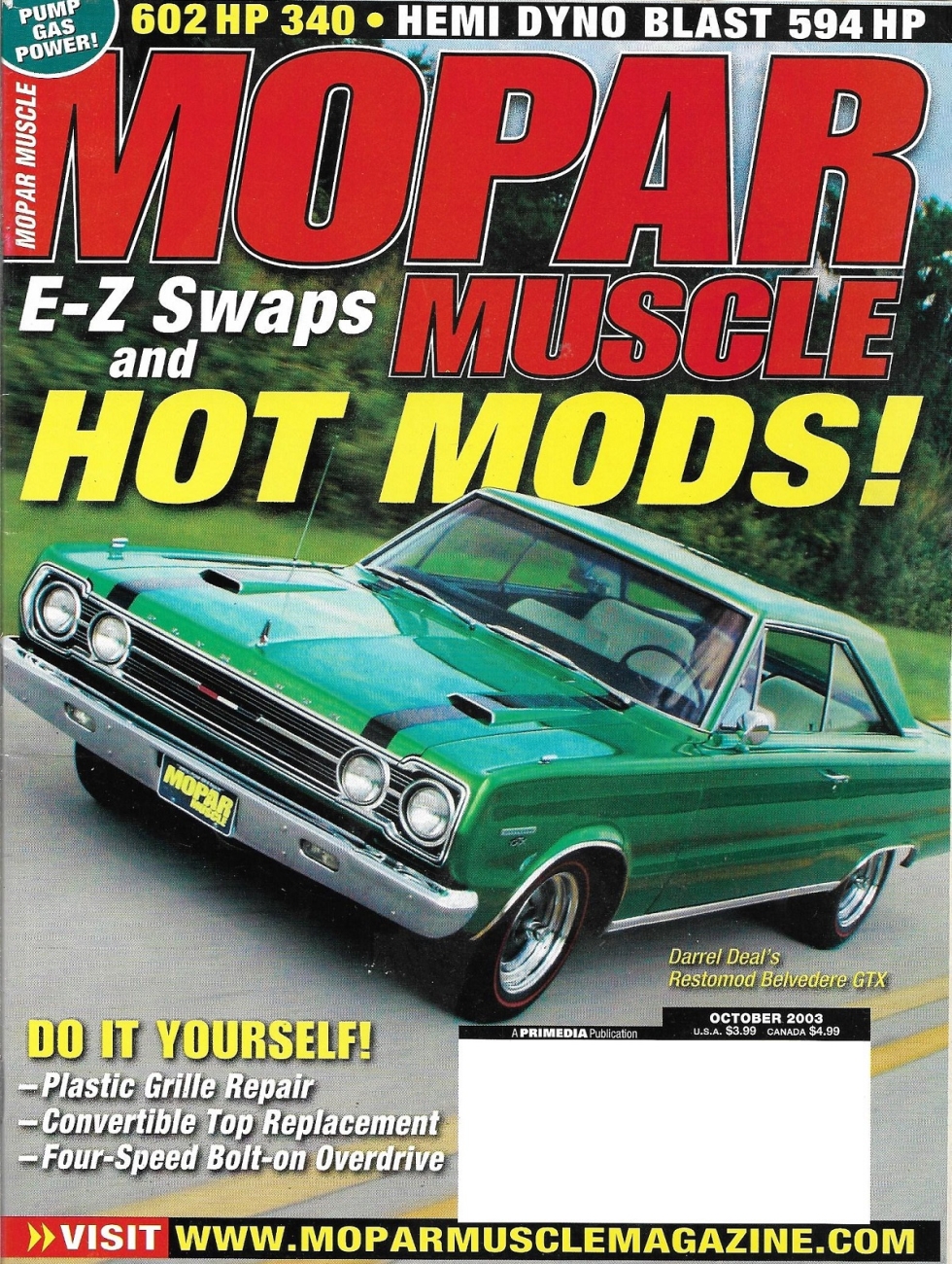 MOPAR MUSCLE 2003 OCT - CROSS RAM, AAR CUDA, HEMI - 2000-2009 - JIM'S ...