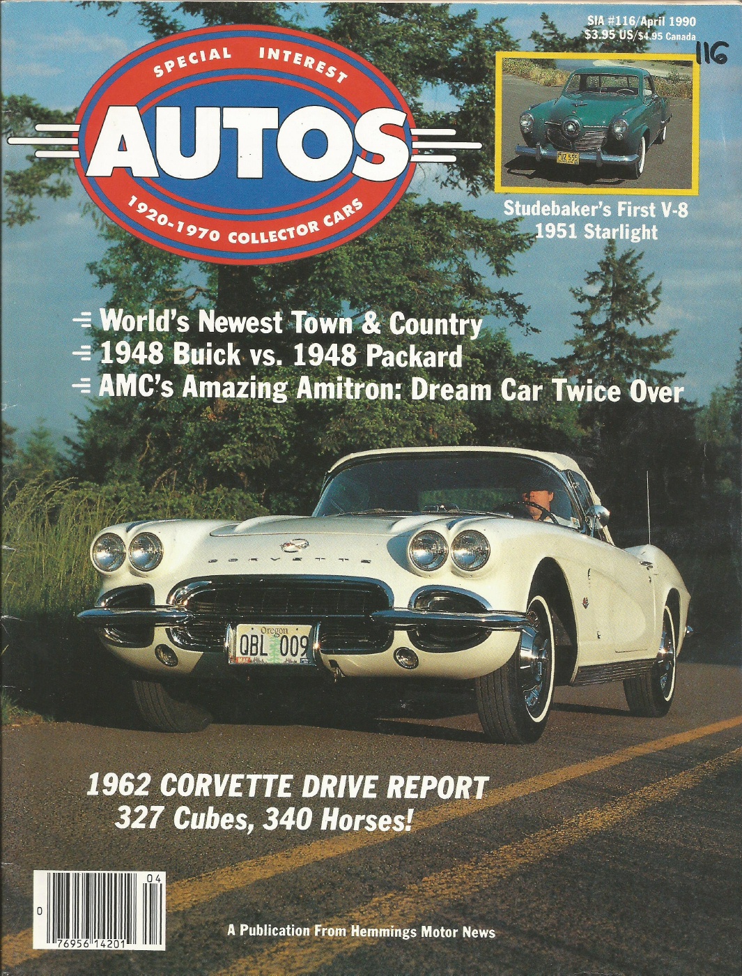 SPECIAL-INTEREST AUTOS 1990 APR #116 - '62 VETTE Spc,BUICK v PACKARD ...