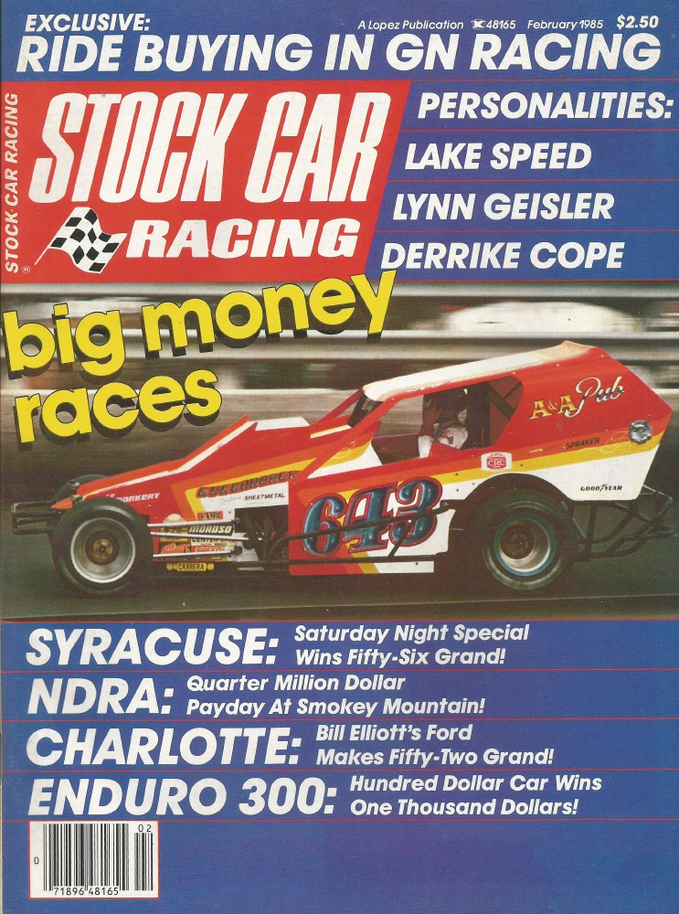 STOCK CAR RACING 1985 FEB - Lake Speed, Geisler, Cope, Dale Earnhardt ...